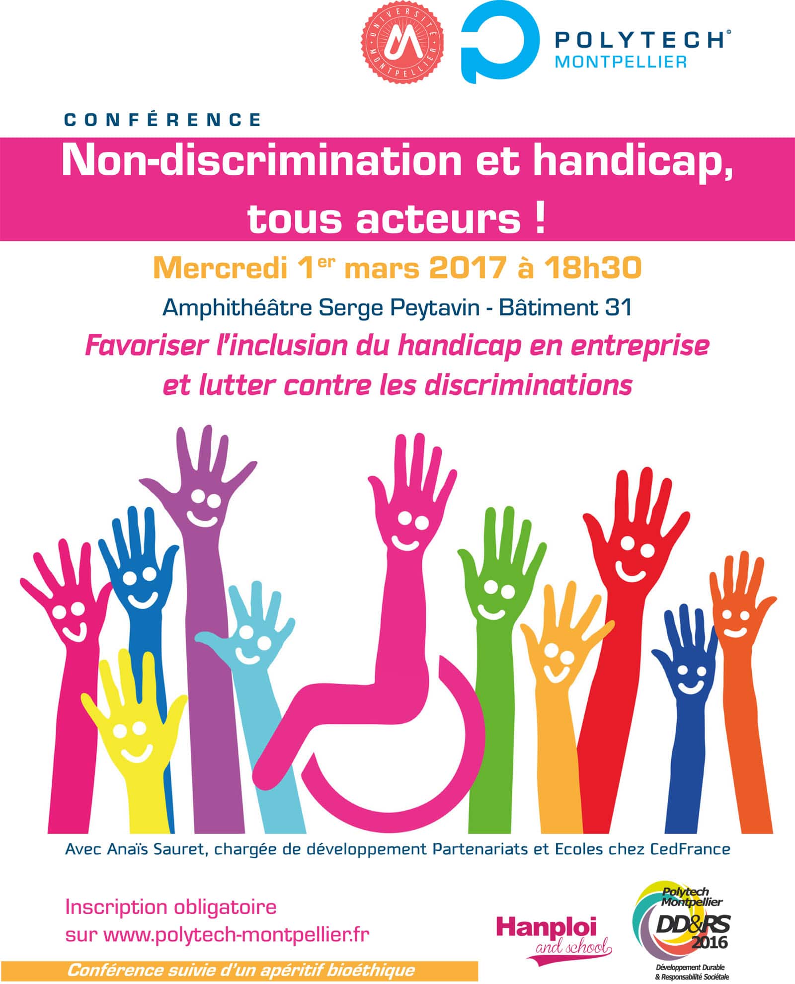 Conférence "Non-discrimination et handicap, tous acteurs ...