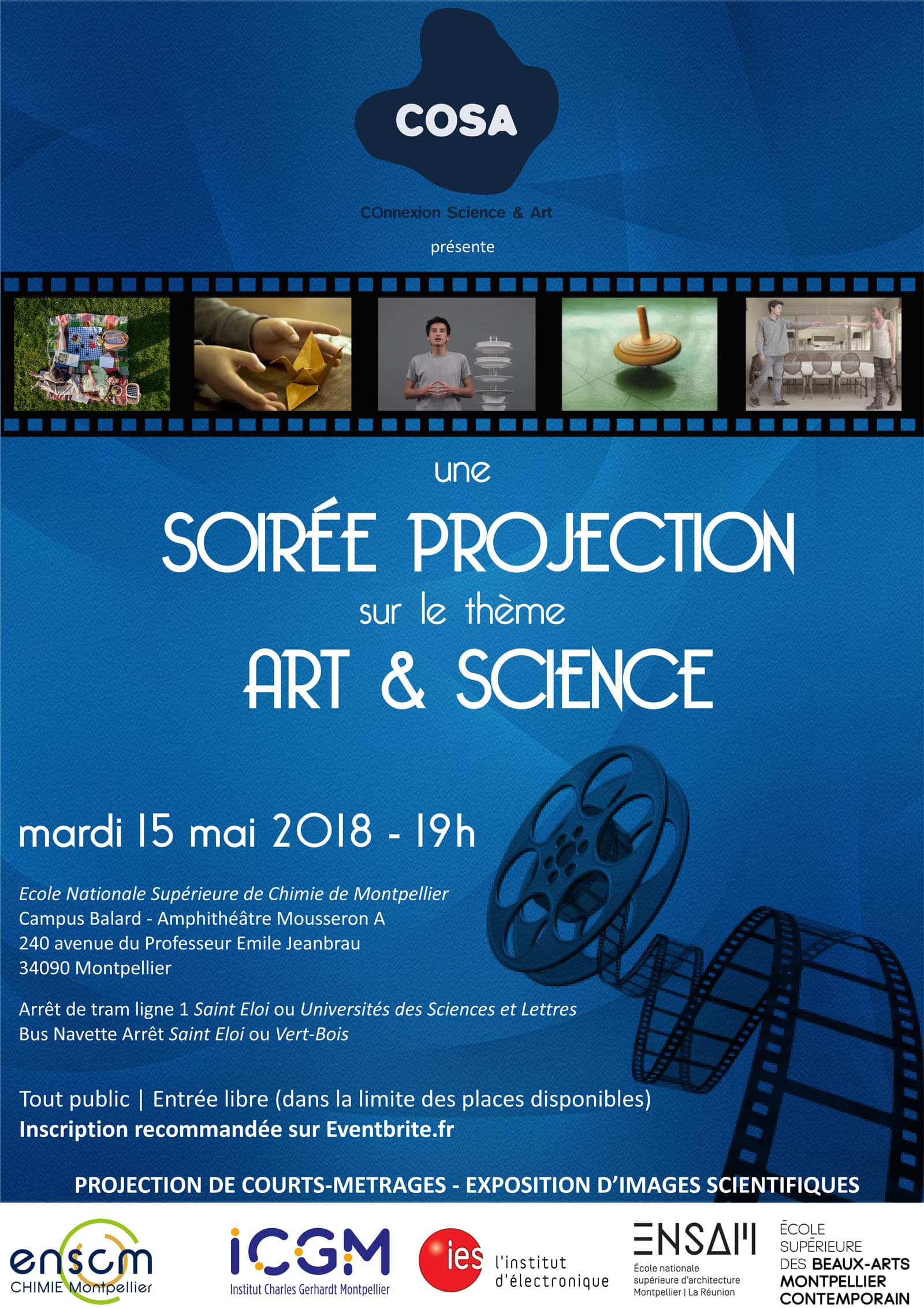 Soirée projection / exposition Art & Science - Université de Montpellier